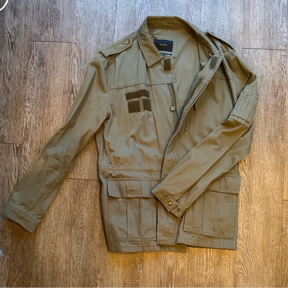 Zara | Jackets & Coats | Zara Olive Military Field Jacket | Poshmark